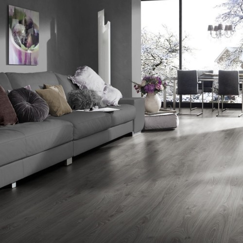 Parquet stratifié 12 mm gris foncé naturel | In-Parquet